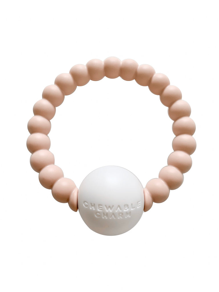 Teether Toy Rattle- Blush – Chewable Charm