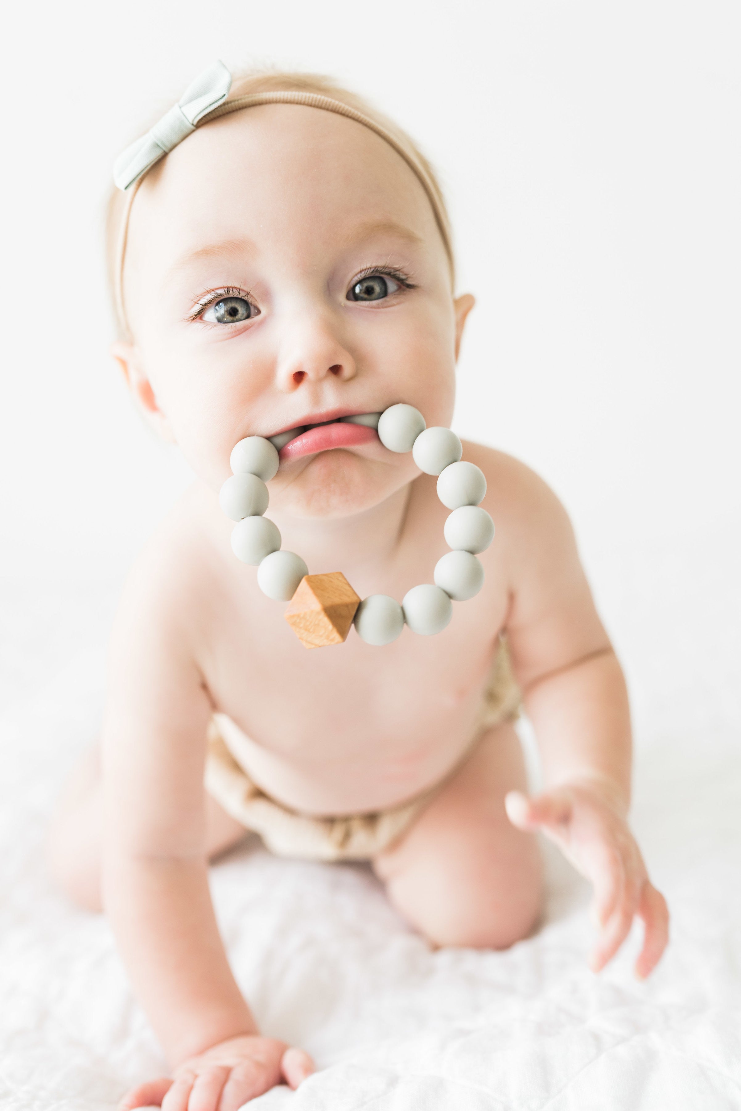 Forest Silicone + Wood Teether Ring – Chewable Charm