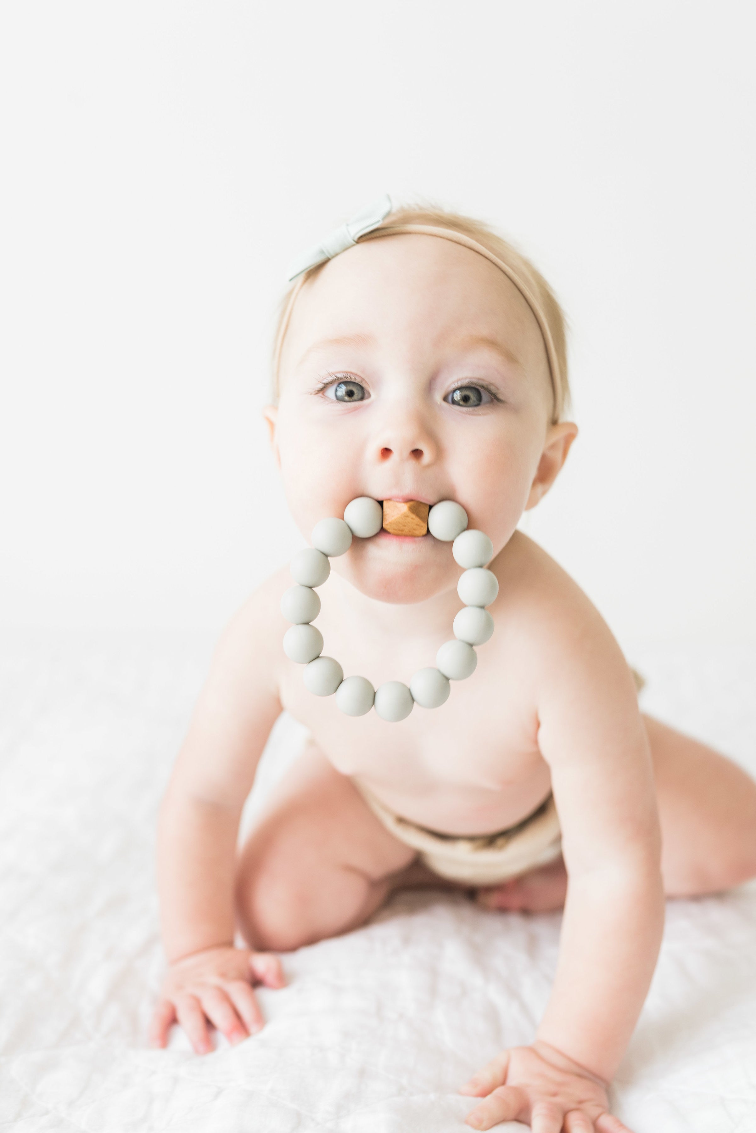 Forest Silicone + Wood Teether Ring – Chewable Charm