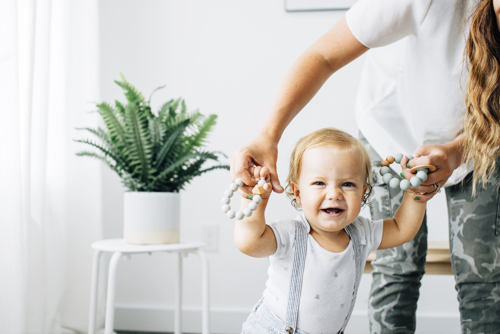 Forest Silicone + Wood Teether Ring – Chewable Charm